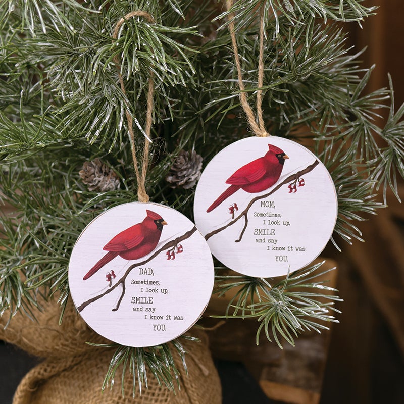 Family Round Cardinal Ornament | The Yellow House