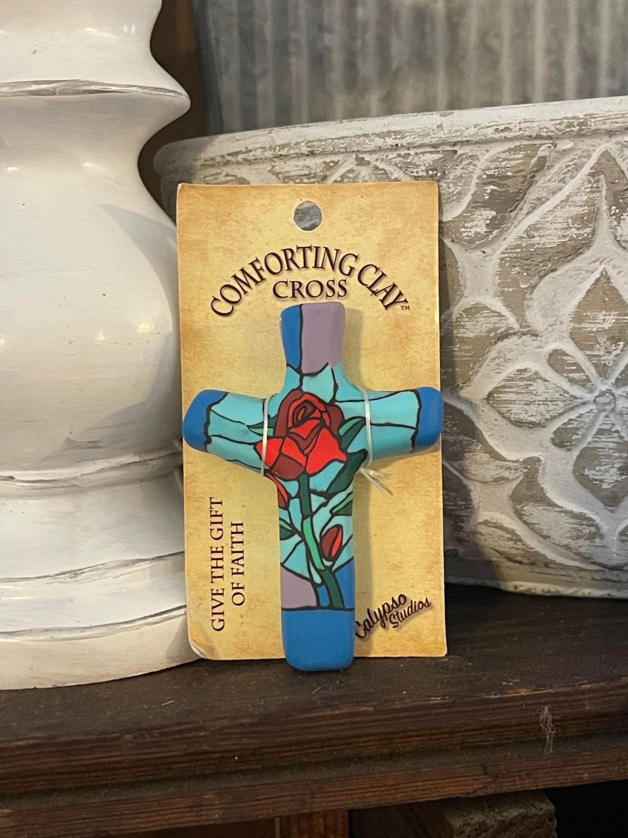 Eternal Love Rose Pocket Cross 3 in. | The Yellow House