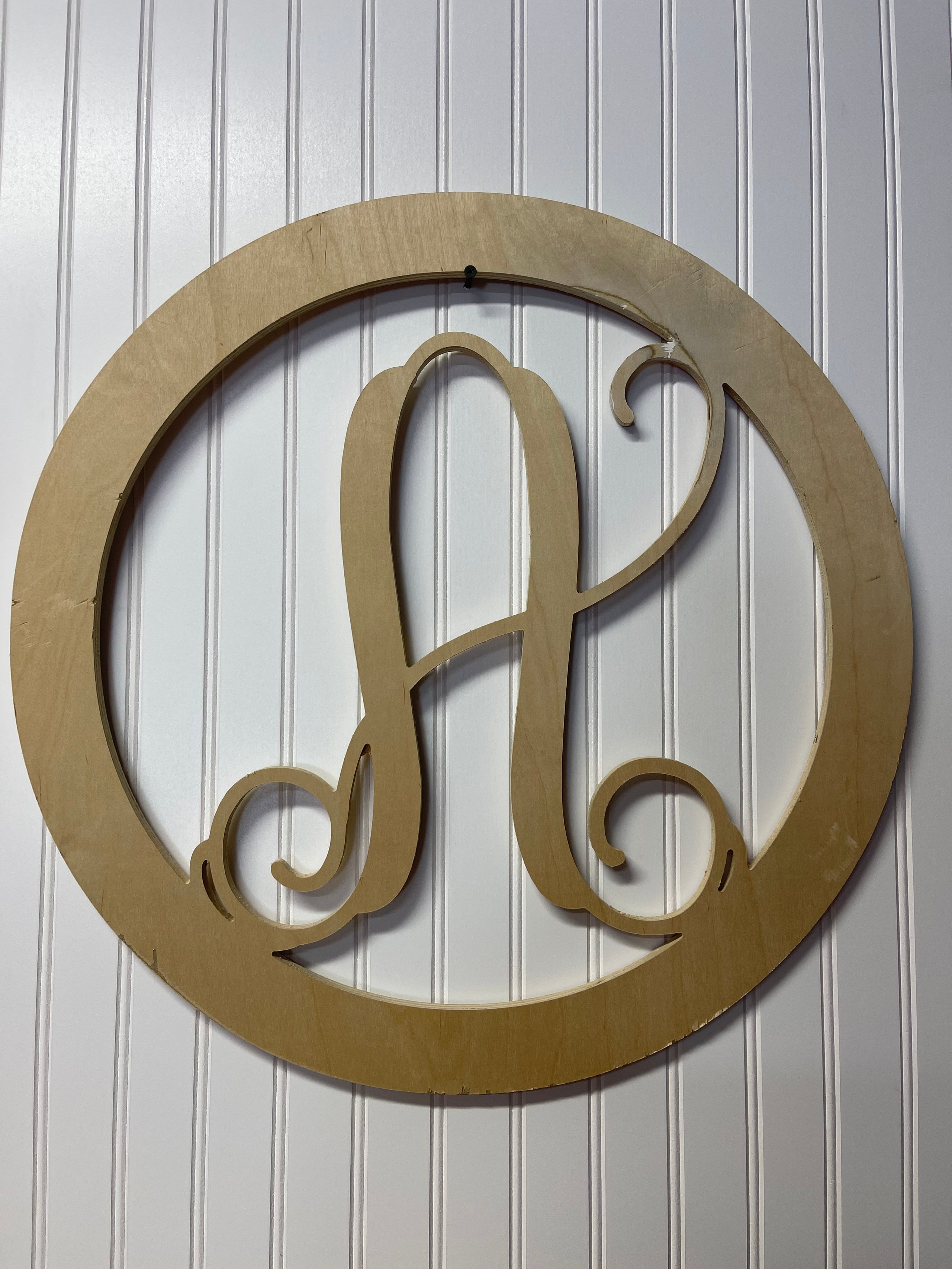 Wood Circle Letter - A | The Yellow House