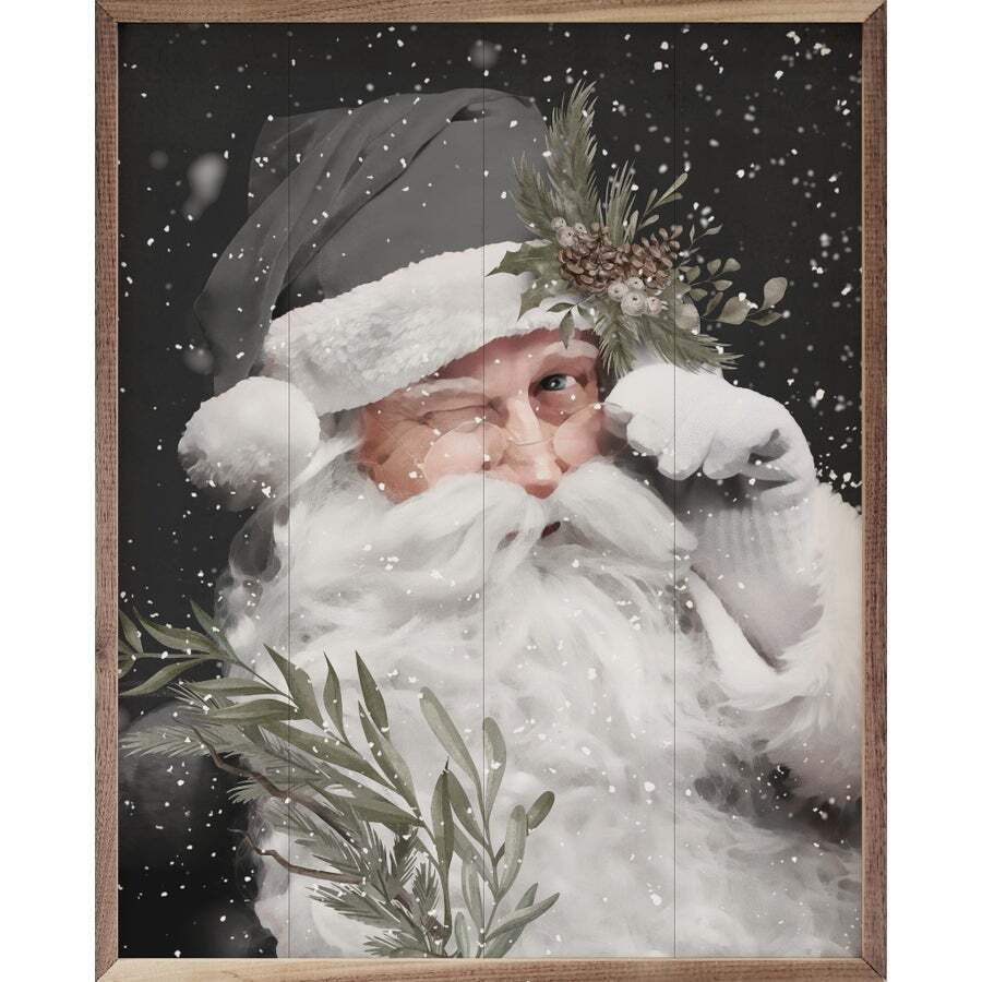 16x20 Grayscale Santa Claus | The Yellow House